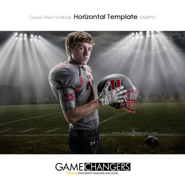 Game Time Football Photoshop Template + Tutorial ⋆ Game Changers by ...