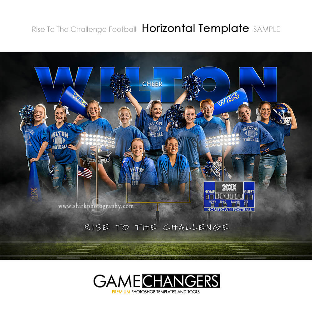 Rise To The Challenge Football Photoshop Templates + Tutorials ⋆ Game ...