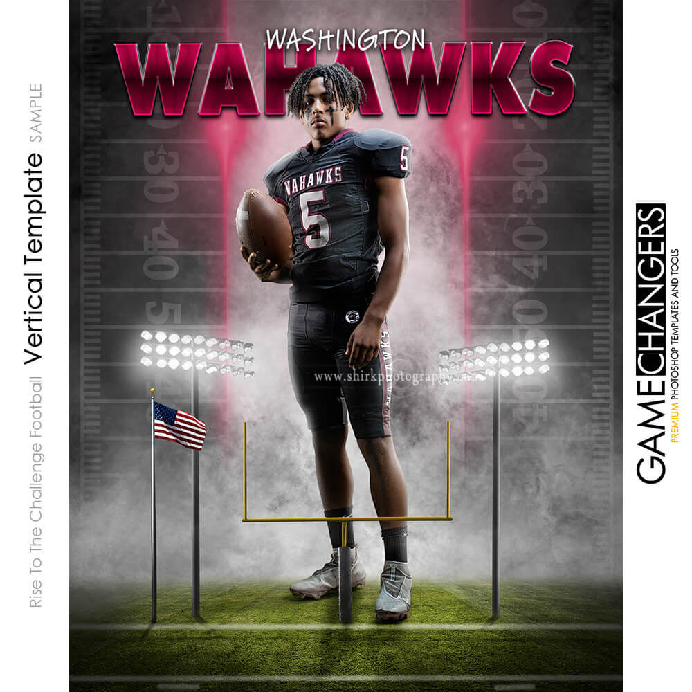 Rise To The Challenge Football Photoshop Templates + Tutorials ⋆ Game ...