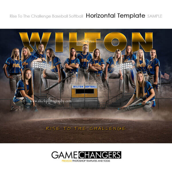 Rise To The Challenge Baseball Softball Photoshop Templates + Tutorials ...