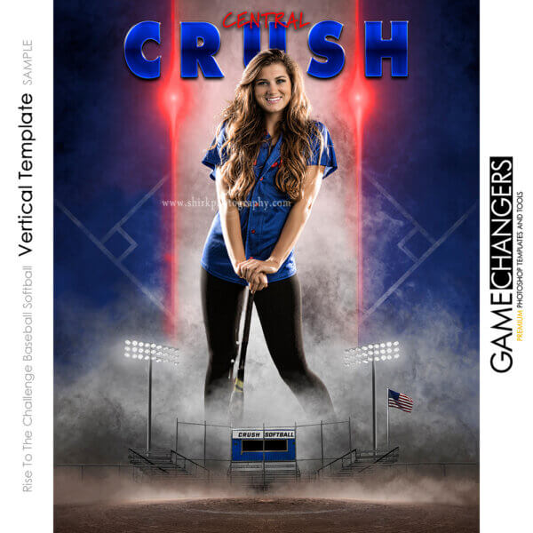 Rise To The Challenge Baseball Softball Photoshop Templates + Tutorials ...
