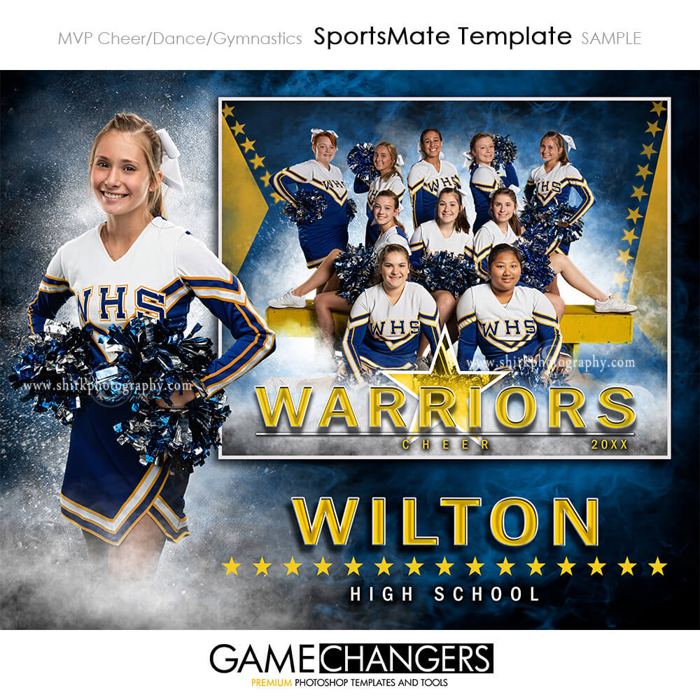 MVP Cheer Dance Gymnastics Photoshop Template + Tutorial ⋆ Game ...