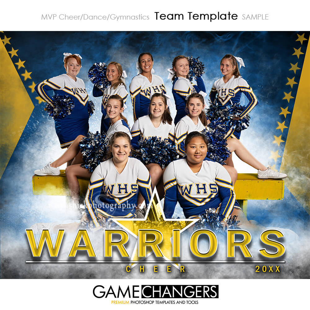 MVP Cheer Dance Gymnastics Photoshop Template + Tutorial ⋆ Game ...