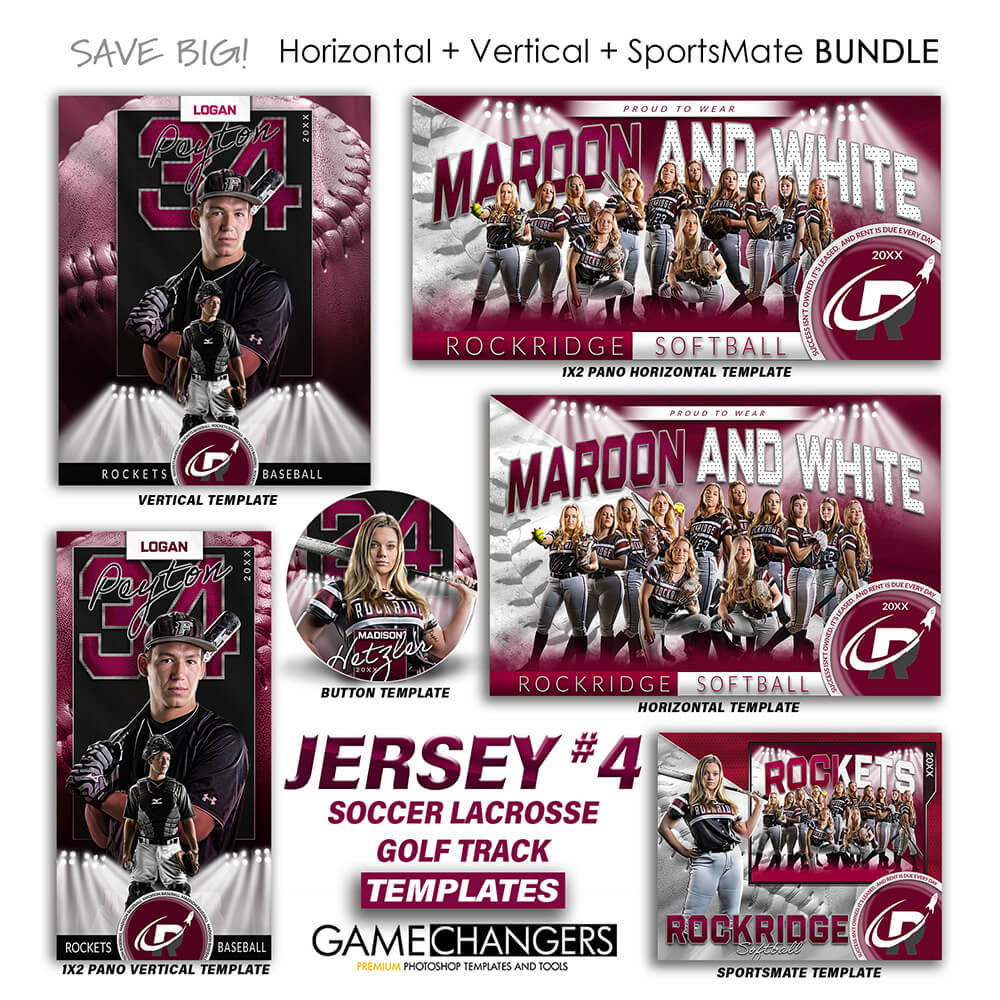 Jersey 4 Baseball Softball Dance Tennis Photoshop Templates + Tutorials ...