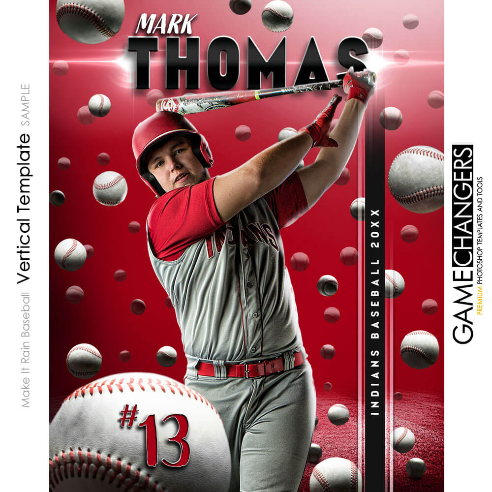 Make It Rain Baseball Photoshop Templates + Tutorials ⋆ Game Changers ...