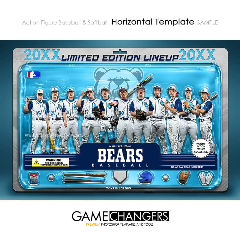 Action Figure Baseball & Softball Photoshop Templates + Tutorials ⋆ ...