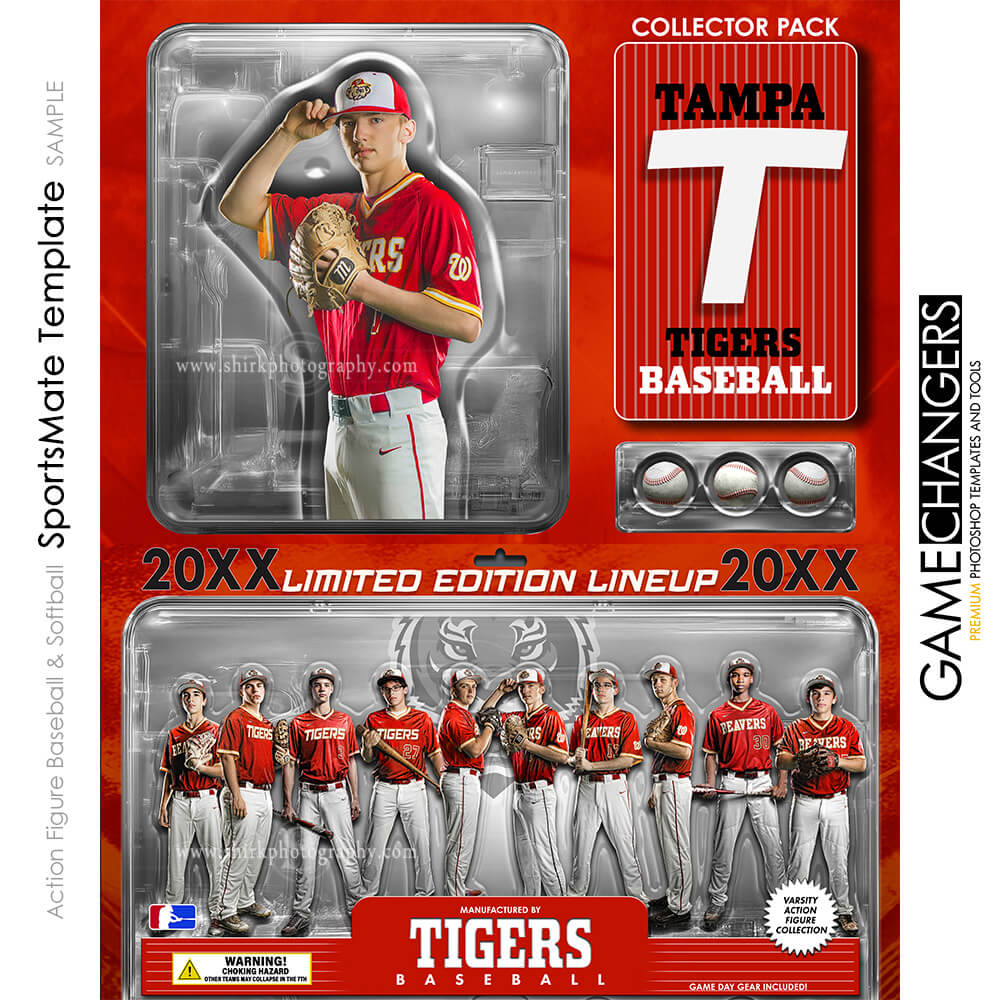 Action Figure Baseball & Softball Photoshop Templates + Tutorials ⋆ ...