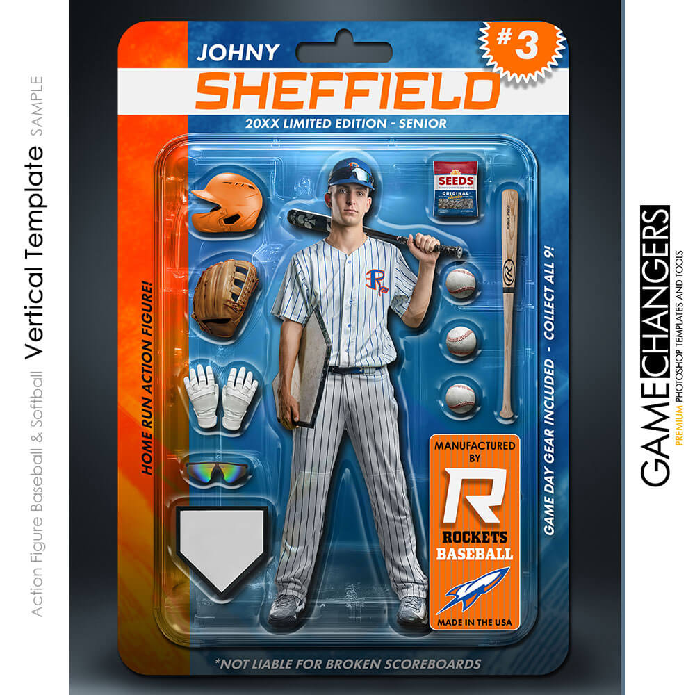 Action Figure Baseball & Softball Photoshop Templates + Tutorials ⋆ ...