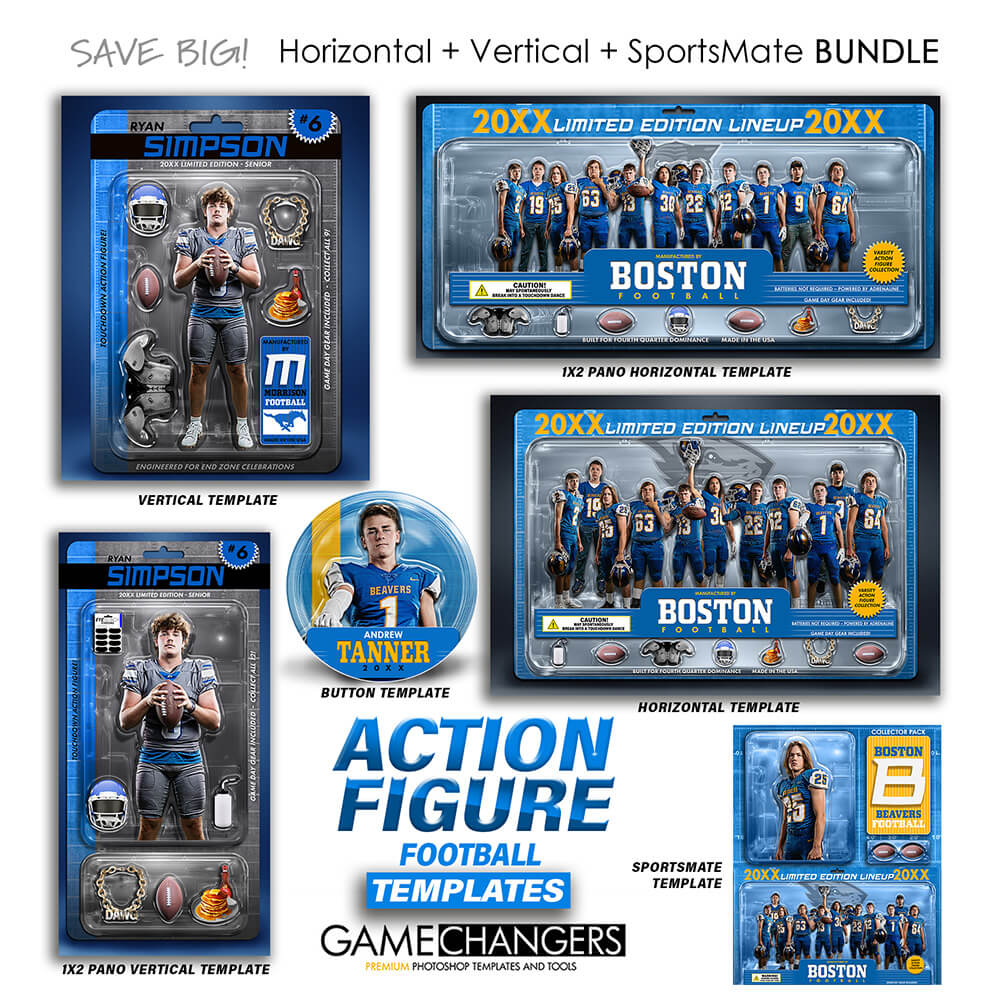 Action Figure Football Photoshop Templates + Tutorials ⋆ Game Changers ...