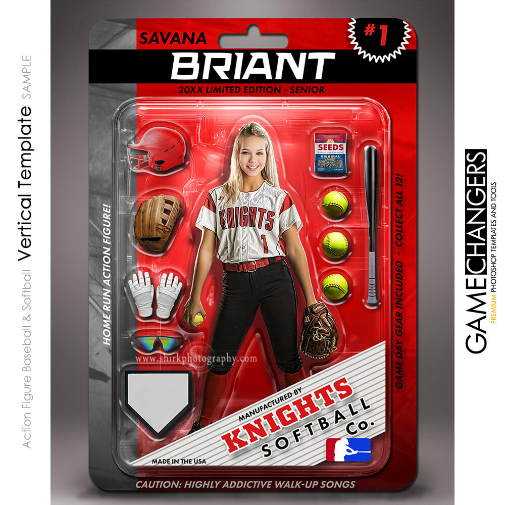 Action Figure Baseball & Softball Photoshop Templates + Tutorials ⋆ ...