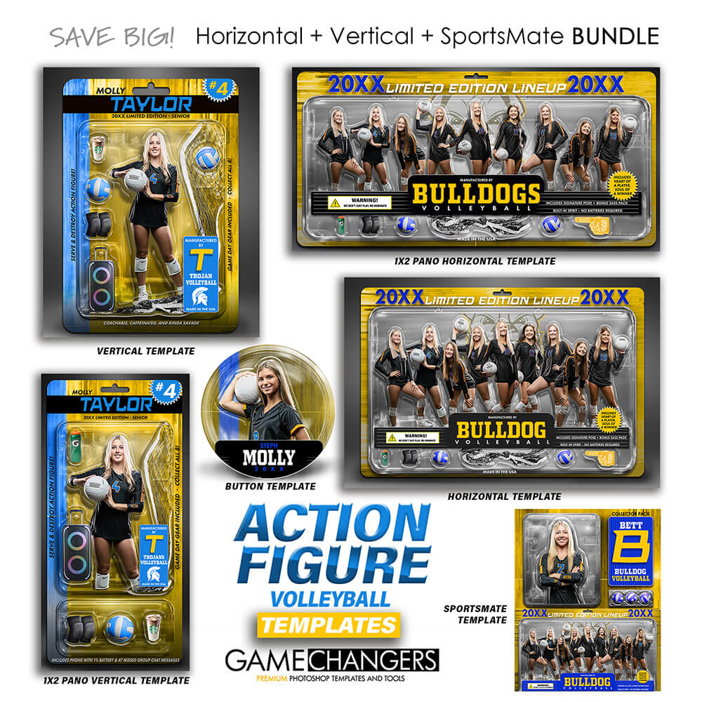 Action Figure Volleyball Photoshop Templates + Tutorials ⋆ Game ...
