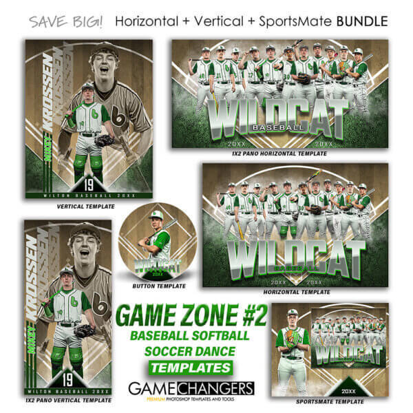 Game Zone 2 Baseball Softball Soccer Dance Photoshop Templates ...