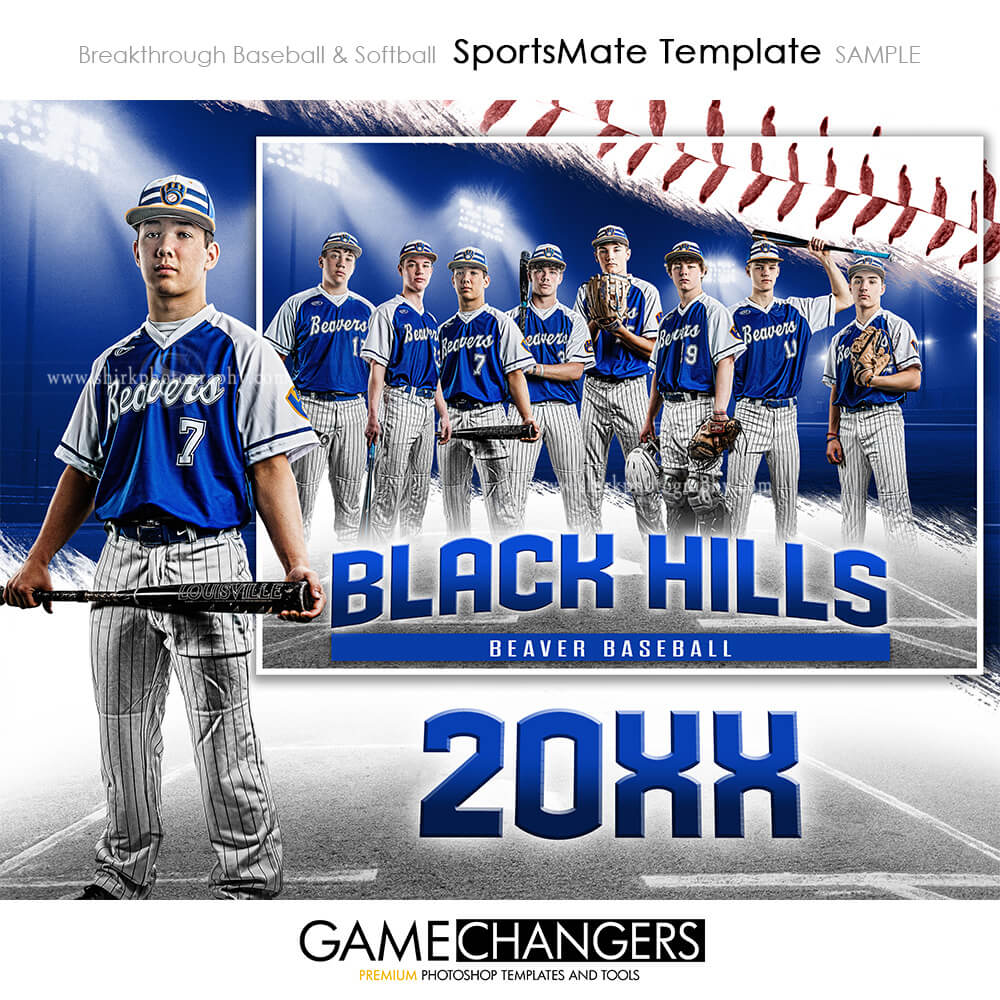 Breakthrough Baseball Softball Photoshop Templates + Tutorials ⋆ Game ...