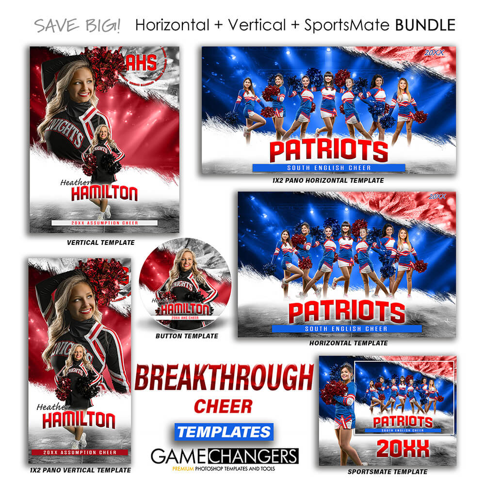 Breakthrough Cheer Photoshop Templates + Tutorials ⋆ Game Changers by ...