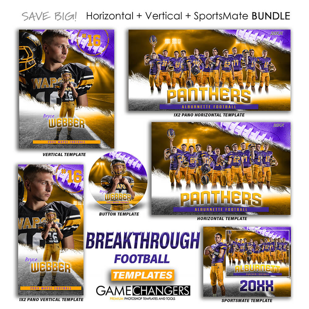 Breakthrough Football Photoshop Templates + Tutorials ⋆ Game Changers ...