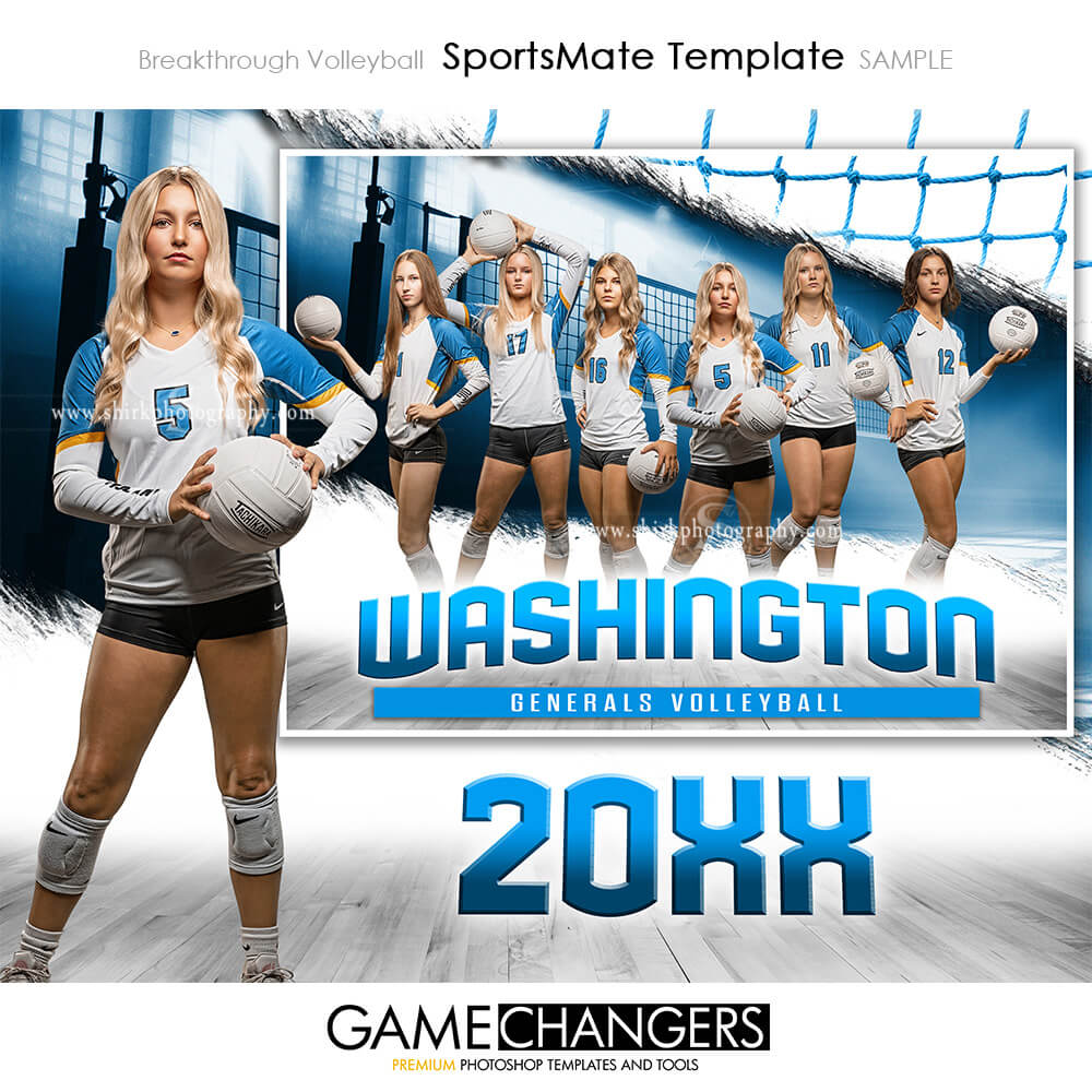 Breakthrough Volleyball Photoshop Templates + Tutorials ⋆ Game Changers ...