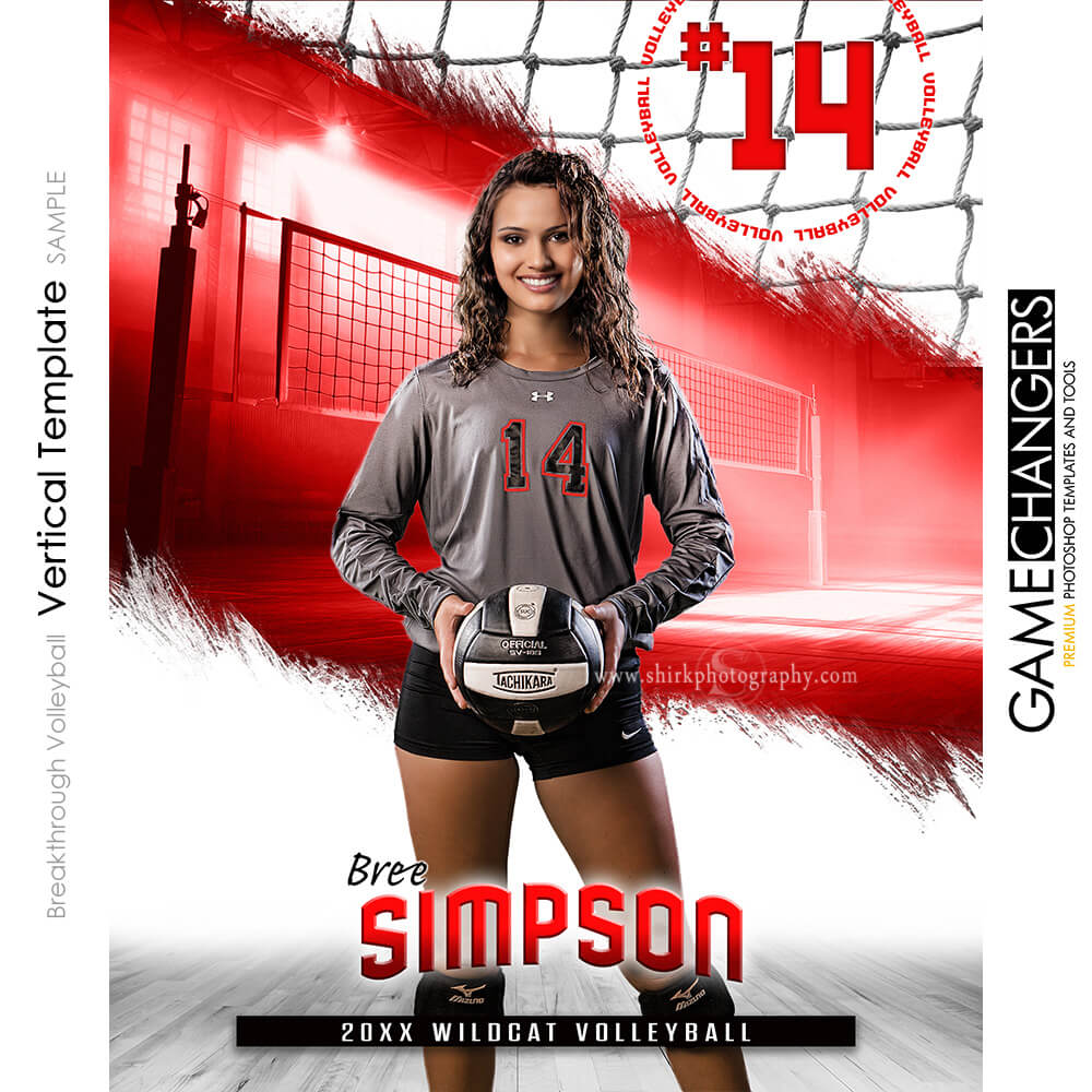 Breakthrough Volleyball Photoshop Templates + Tutorials ⋆ Game Changers ...