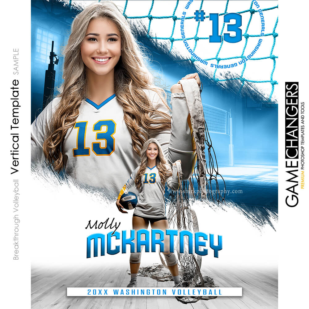 Breakthrough Volleyball Photoshop Templates + Tutorials ⋆ Game Changers ...